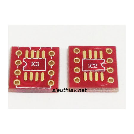 Socket chuyển SOP sang DIP (chuyển 2 ic dán sang ic cắm) - pcb17